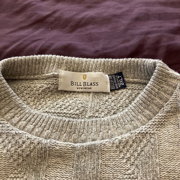 bill blass | Sweaters | Long Sleeve Bill Blass Gray Sweater 2xlt Like ...